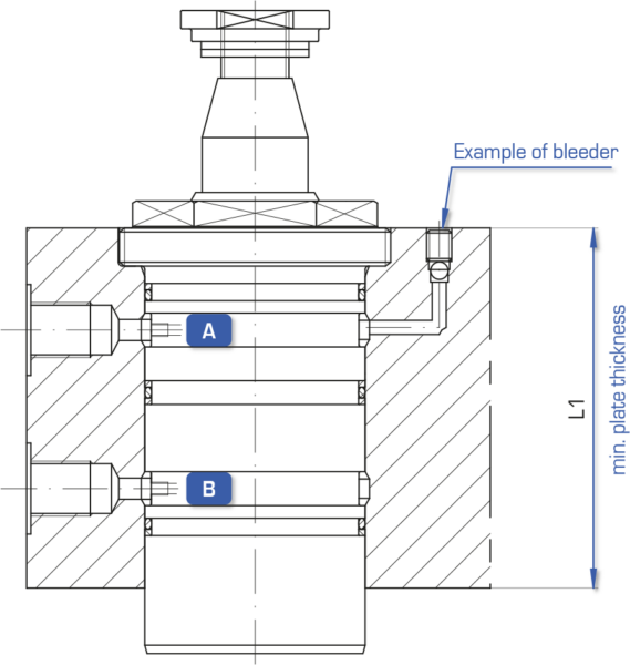 Double-acting swing clamp - Screw cartridge - 250 bar PCV : Swing ...