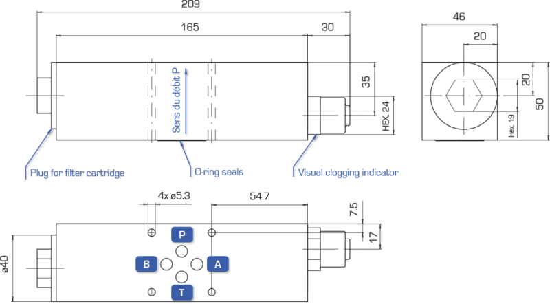 Filters for pressure intensifier - NG6 filter : accessories Hydraulic ...