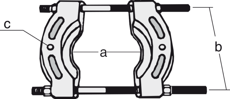 Bearing pullers : accessories Hydraulic pullers - Quiri