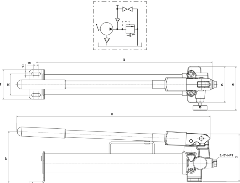 Single acting hand pumps, 1 speed - 700 bar - PMS : Hydraulic hand ...